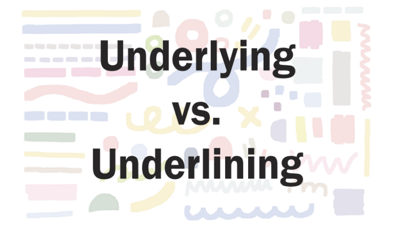「underlying」と「underlining」の違い | えいごのこと